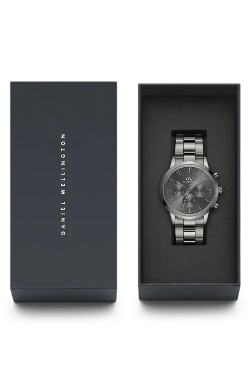 DANIEL WELLINGTON Iconic Link Chronograph Bracelet Watch