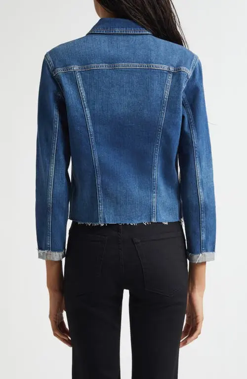 L'Agence Janelle Slim Fit Denim Trucker Jacket - Authentique