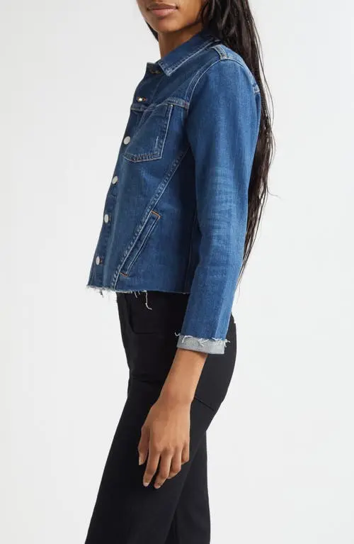 L'Agence Janelle Slim Fit Denim Trucker Jacket - Authentique