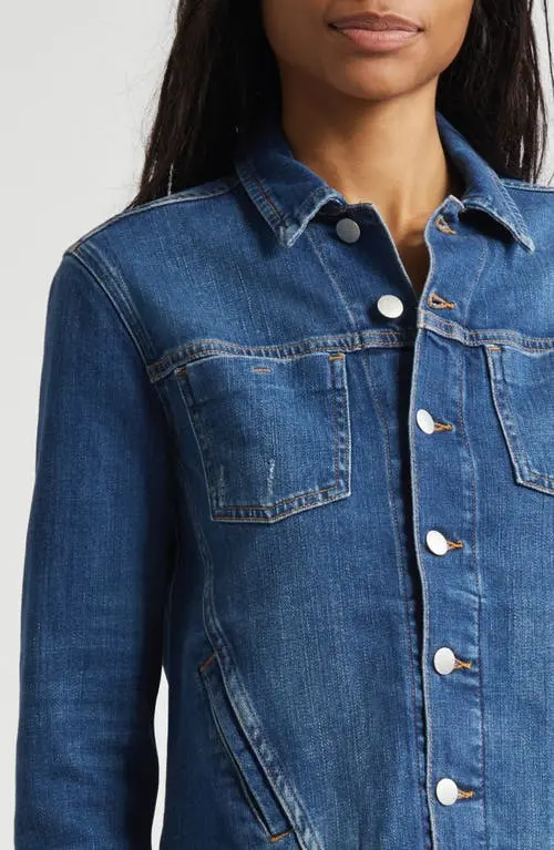 L'Agence Janelle Slim Fit Denim Trucker Jacket - Authentique