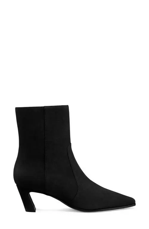 STUART WEITZMAN Stassi Zip Bootie 50 - Black Suede