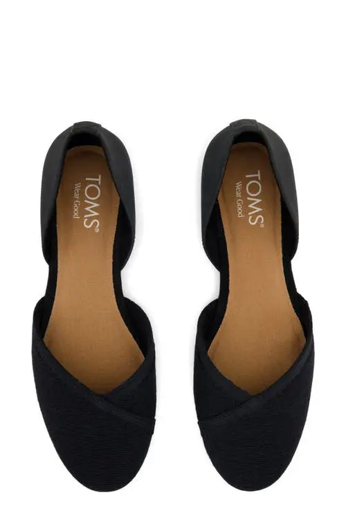 Toms D'orsay Flat - Black