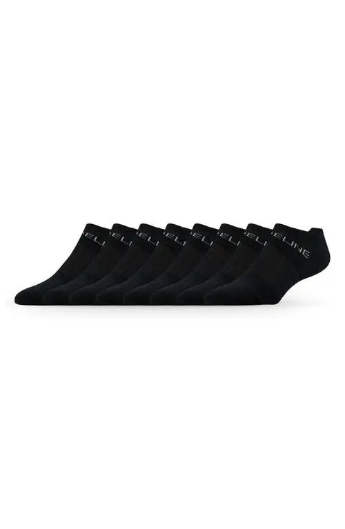STRIDELINE 8-pack No-show Socks - Black
