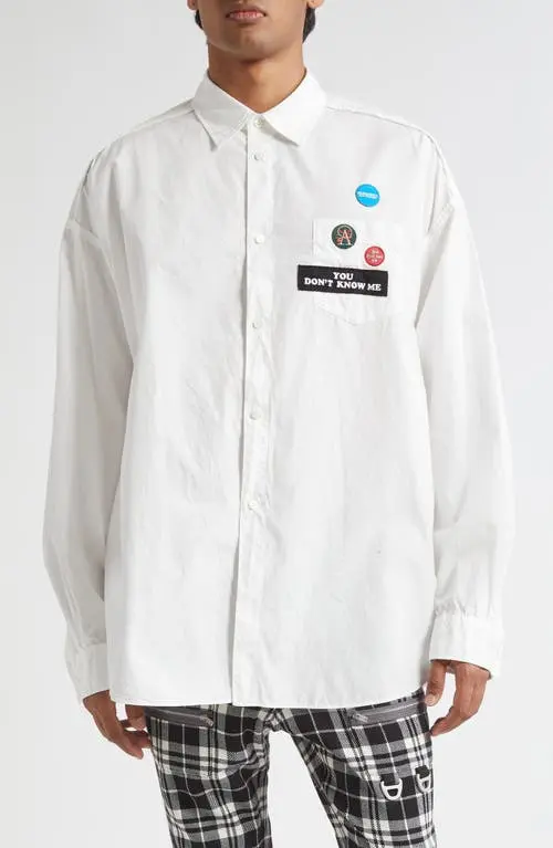 UNDERCOVERISM Embroidered Patch Button-up Shirt