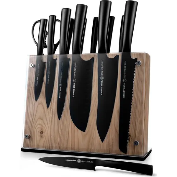 SCHMIDT BROTHERS CUTLERY 14-piece Knife Block Set - Black