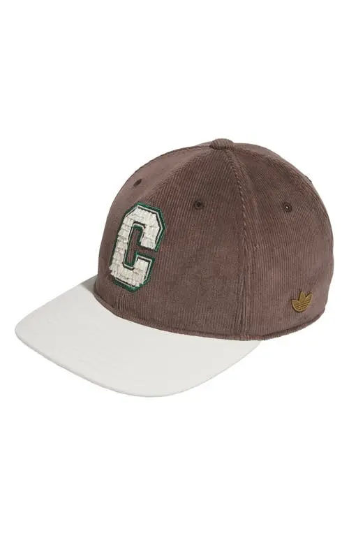 ADIDAS ORIGINALS X CLOT BY EDISON CHEN Cotton Corduroy Baseball Cap - Dark Brown/cream White