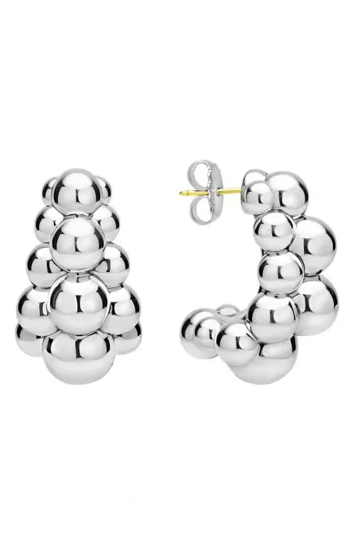 Lagos Caviar Bubbly Hoop Earrings - Sterling Silver