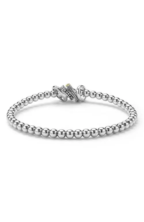 Lagos Diamond Caviar Beaded Bracelet
