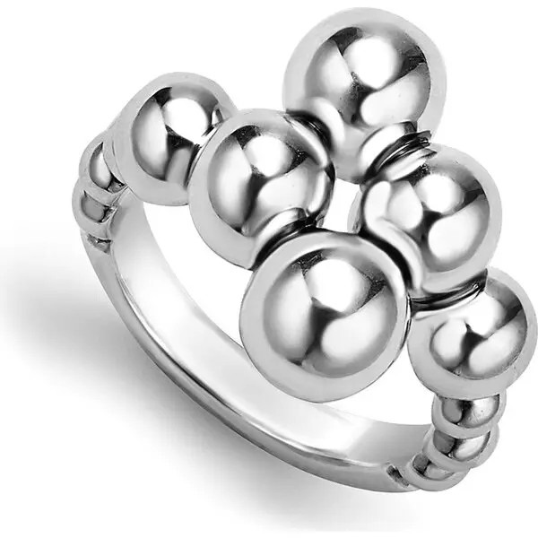 Lagos Caviar Bubbly Crossover Ring - Sterling Silver