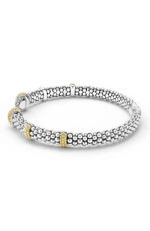 Lagos Caviar Lux Diamond Torque Bracelet