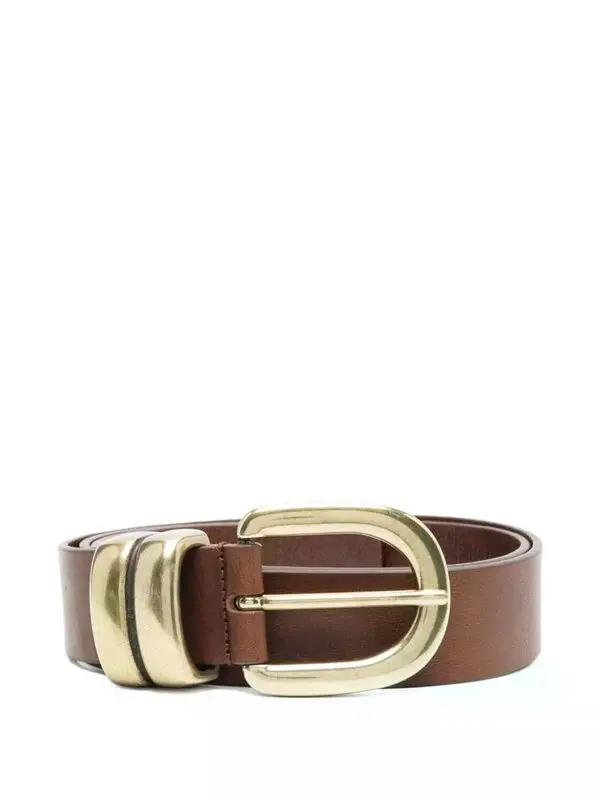 BY MALENE BIRGER Buckle Leather Belt - Brown