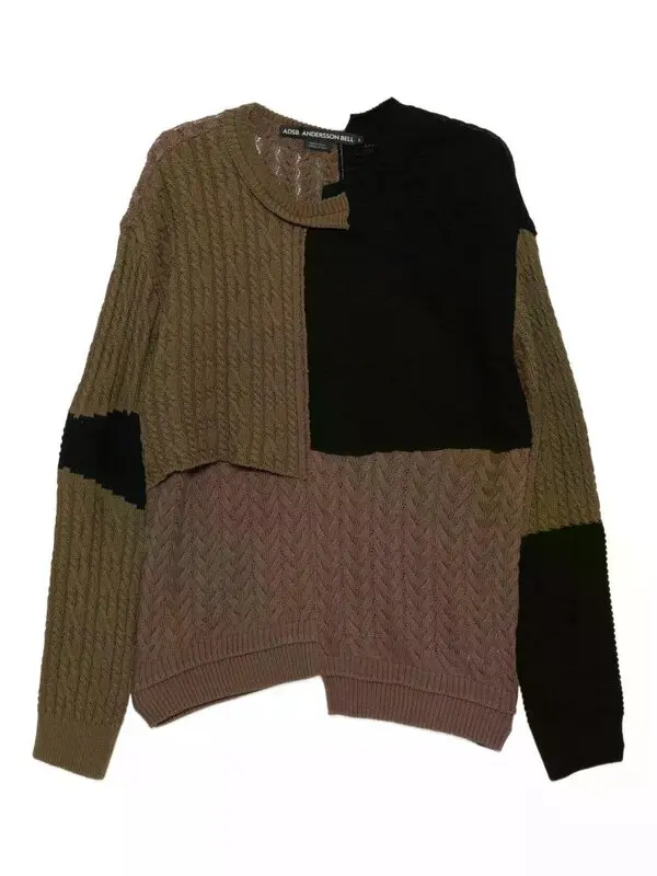 Andersson Bell Asymmetric Patchwork Jumper - Black