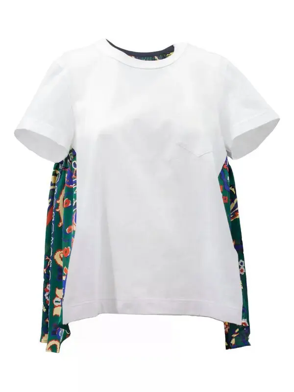 Sacai Patterned-panel T-shirt