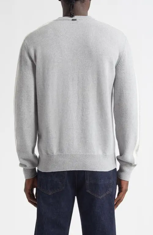 Herno Side Stripe Wool Crewneck Sweater