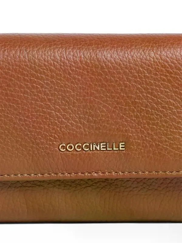 COCCINELLE Leather Trifold Wallet - Brown