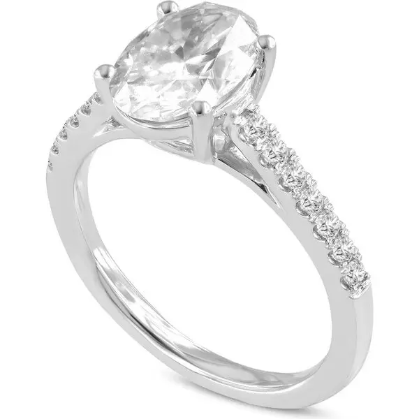 LUVMYJEWELRY 14k Gold 2.2 Ct. Lab Grown Diamond Ring - 14k White Gold