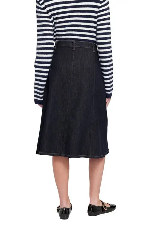 ELLE COLLECTION Denim Midi Skirt