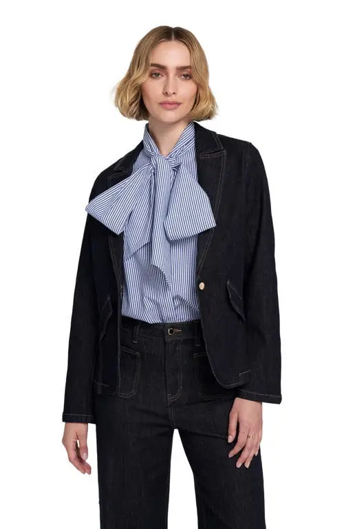 ELLE COLLECTION Tailored Denim Blazer - Indigo