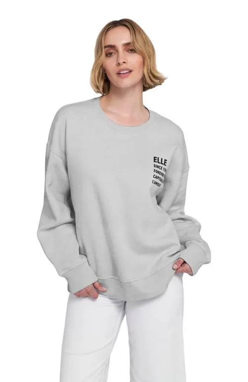 ELLE COLLECTION Graphic Fleece Pullover