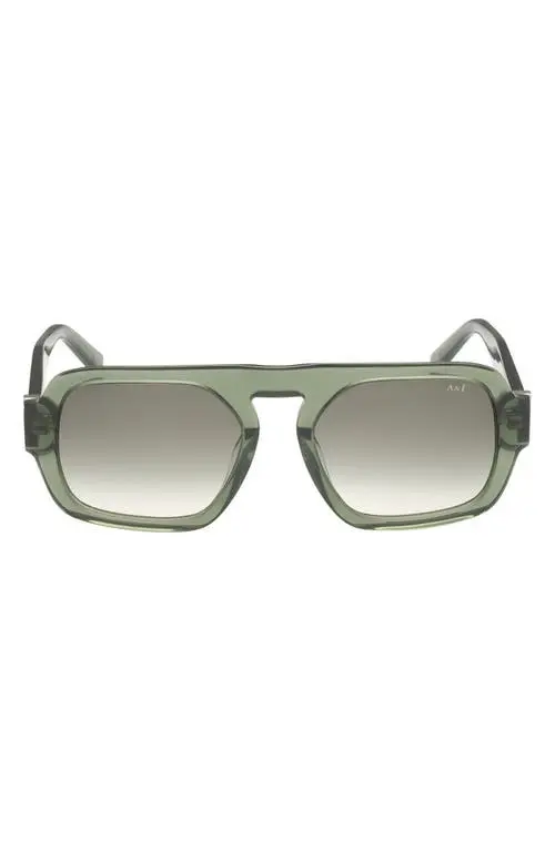 Abercrombie 53mm Navigator Sunglasses - Green Beige Gradient Lens
