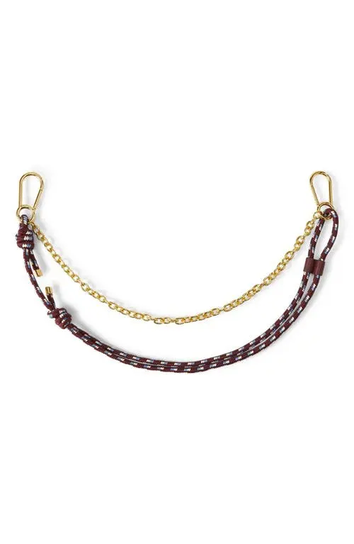 Veronica Beard Paracord & Chain Bag Strap - Raisin Multi