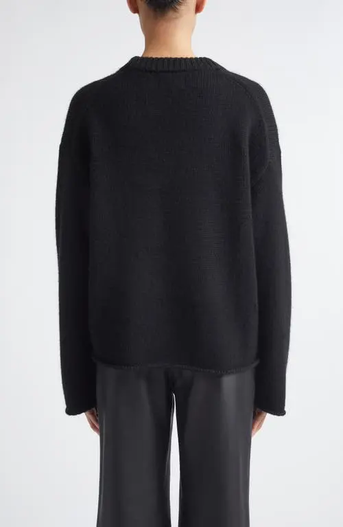 Loulou De Saison Derry Cashmere U-neck Sweater - Black