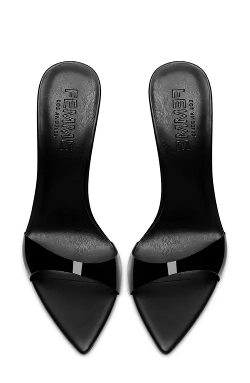 Femme La Azucar Stiletto Heel Slide Sandal - Noir