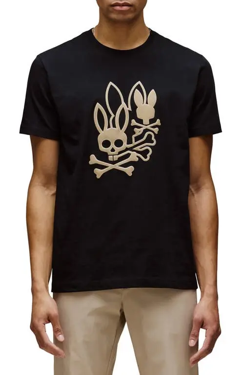 Psycho Bunny Aussie Appliqué Graphic T-shirt - Black
