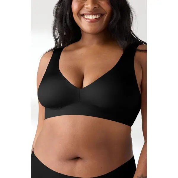 TRUE & CO True Body Sheen Unlined Wirefree Bralette - Black
