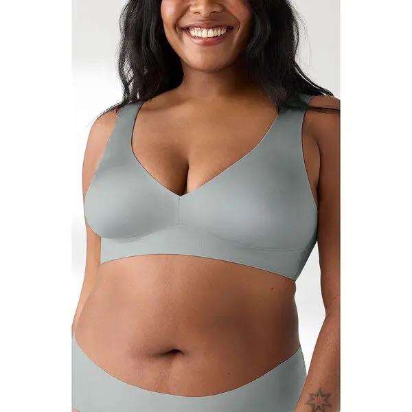 TRUE & CO True Body Sheen Unlined Wirefree Bralette - Sedona Sage