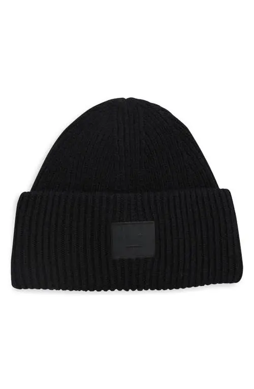 Acne Studios Pana Face Wool & Yak Hair Beanie - Black