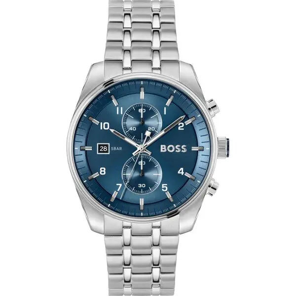 BOSS Skytraveller Chronograph Bracelet Watch - Blue