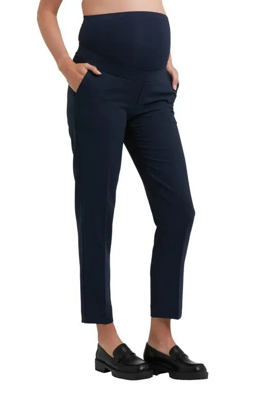 RIPE MATERNITY Alexa Classic Cropped Maternity Work Pant - Navy