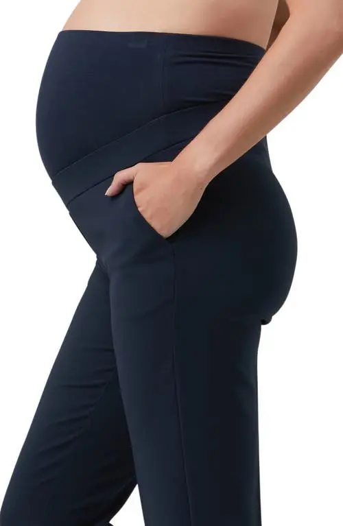 RIPE MATERNITY Alexa Classic Cropped Maternity Work Pant - Navy