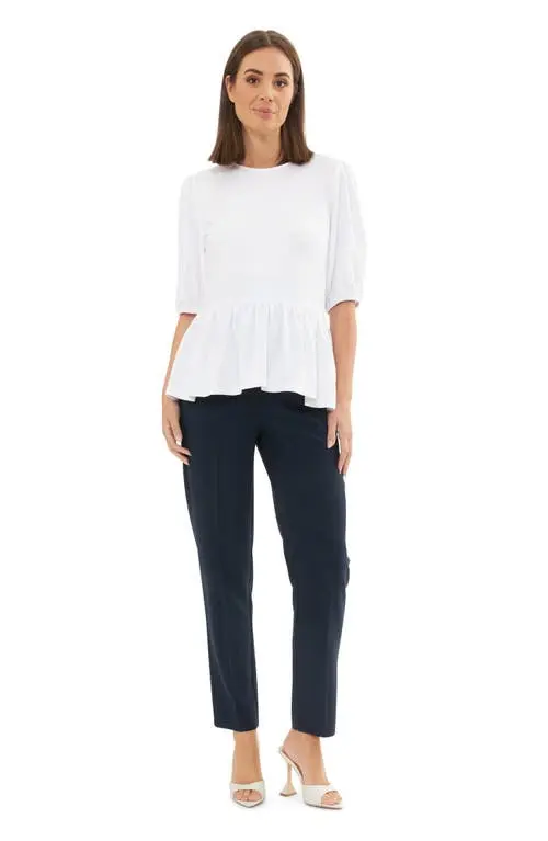 RIPE MATERNITY Alexa Classic Cropped Maternity Work Pant - Navy