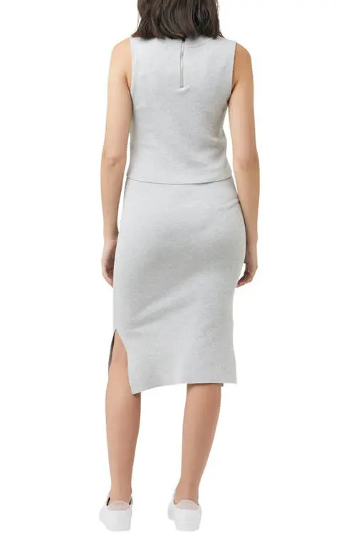 RIPE MATERNITY Sleeveless Mock Neck Layered Nursing Dress - Silver