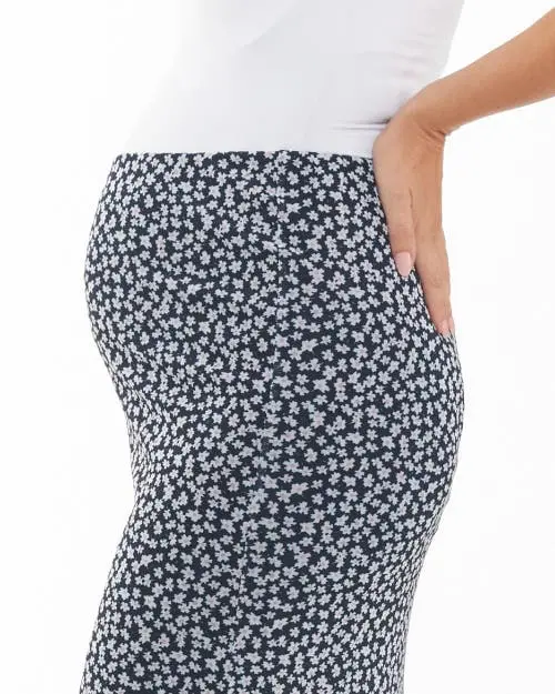 RIPE MATERNITY Printed Mesh Midi Skirt