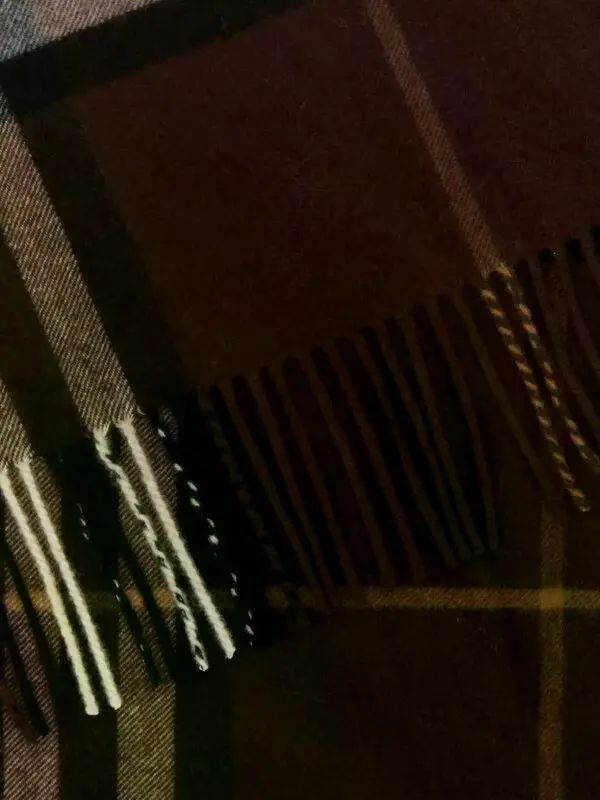 Burberry Wide Check Cashmere Scarf - Brown