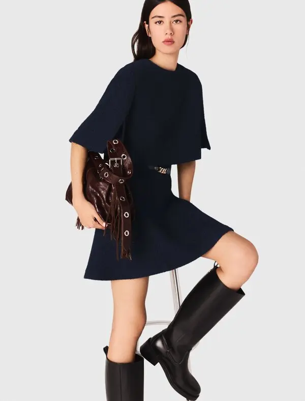 Maje Polyester 2-in-1 Tweed-effect Dress