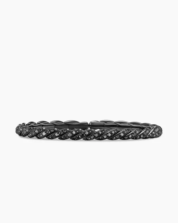 David Yurman Sculpted Cable Flex Bracelet - Black Diamond