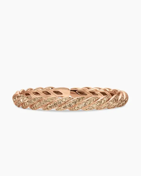 David Yurman Sculpted Cable Flex Bracelet - Cognac Diamond