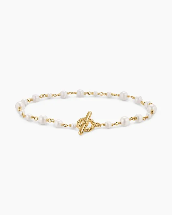 David Yurman Classics Toggle Chain Bracelet - Pearl