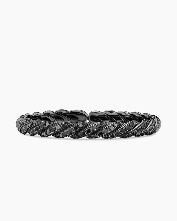 David Yurman Sculpted Cable Flex Bracelet - Black Diamond