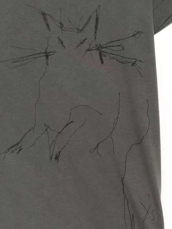 Y’s Animal-print Cotton T-shirt