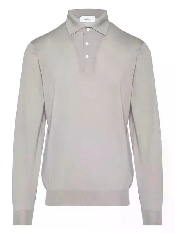 LARDINI Long-sleeve Polo Shirt - Neutrals