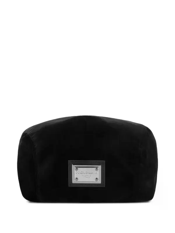 Dolce & Gabbana Logo-plaque Velvet Flat Cap