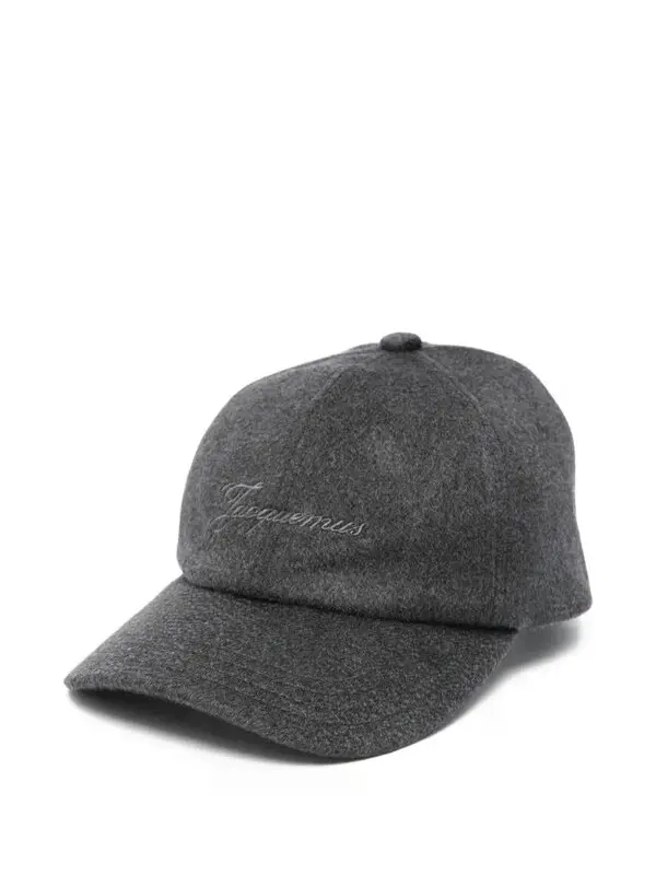 Jacquemus Logo-embroidered Baseball Cap - Grey