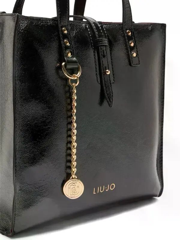 Liu Jo Patent Leather Satchel With Studs