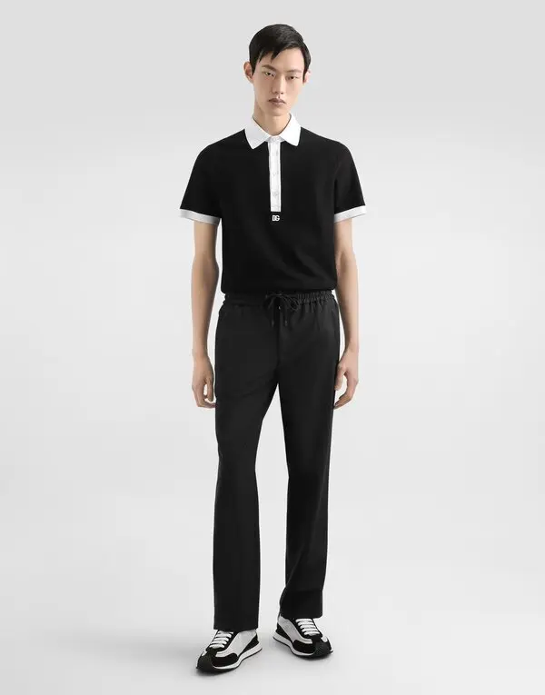 Dolce & Gabbana Structured Wool Canvas Trousers