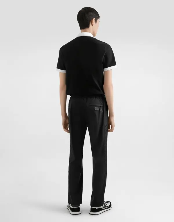 Dolce & Gabbana Structured Wool Canvas Trousers